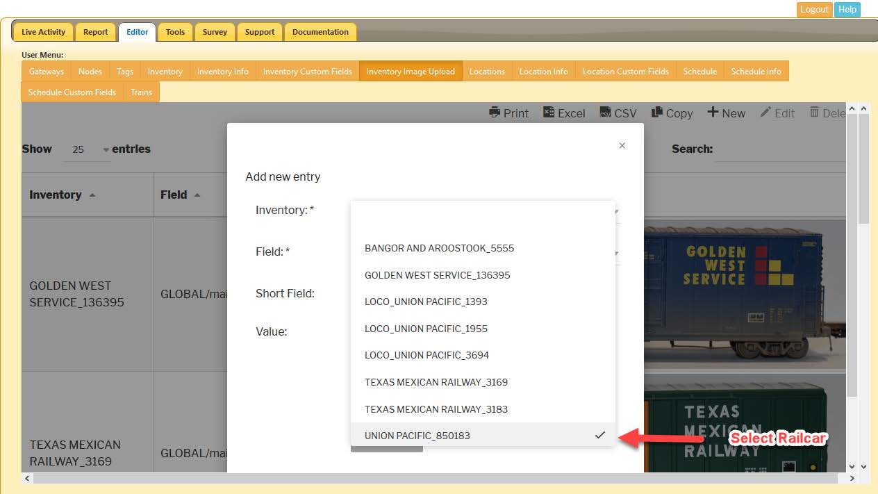 Creating Inventory Images – TrainTraxx